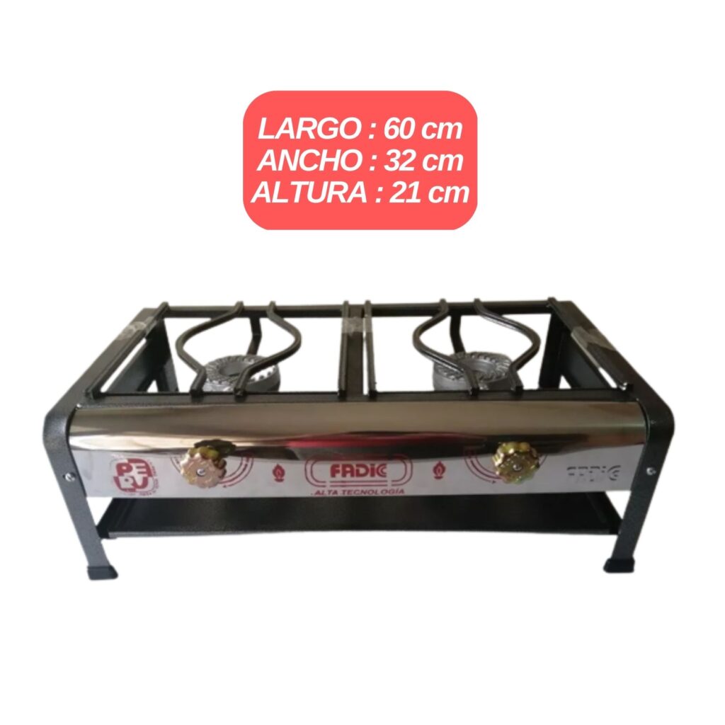 COCINA SEMIINDUSTRIAL 2 HORNILLAS DE MESA #3 MODELO DE LUXE MARCA FADIC ...